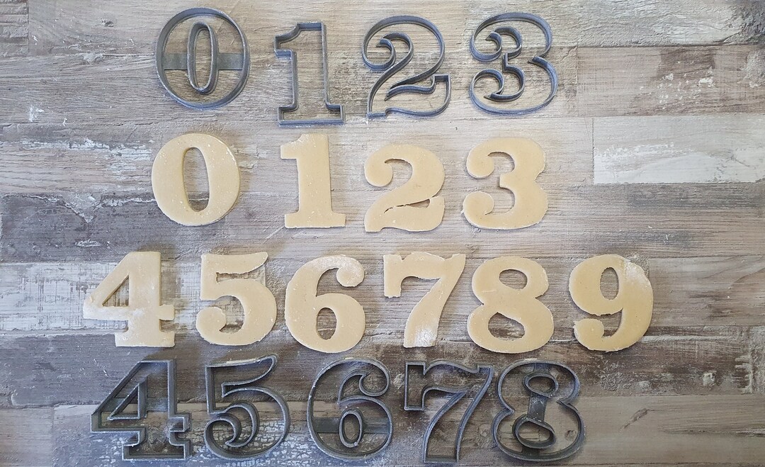 Numbers Zero to Nine Curved Numbers Numbers Cookie Cutter - Etsy