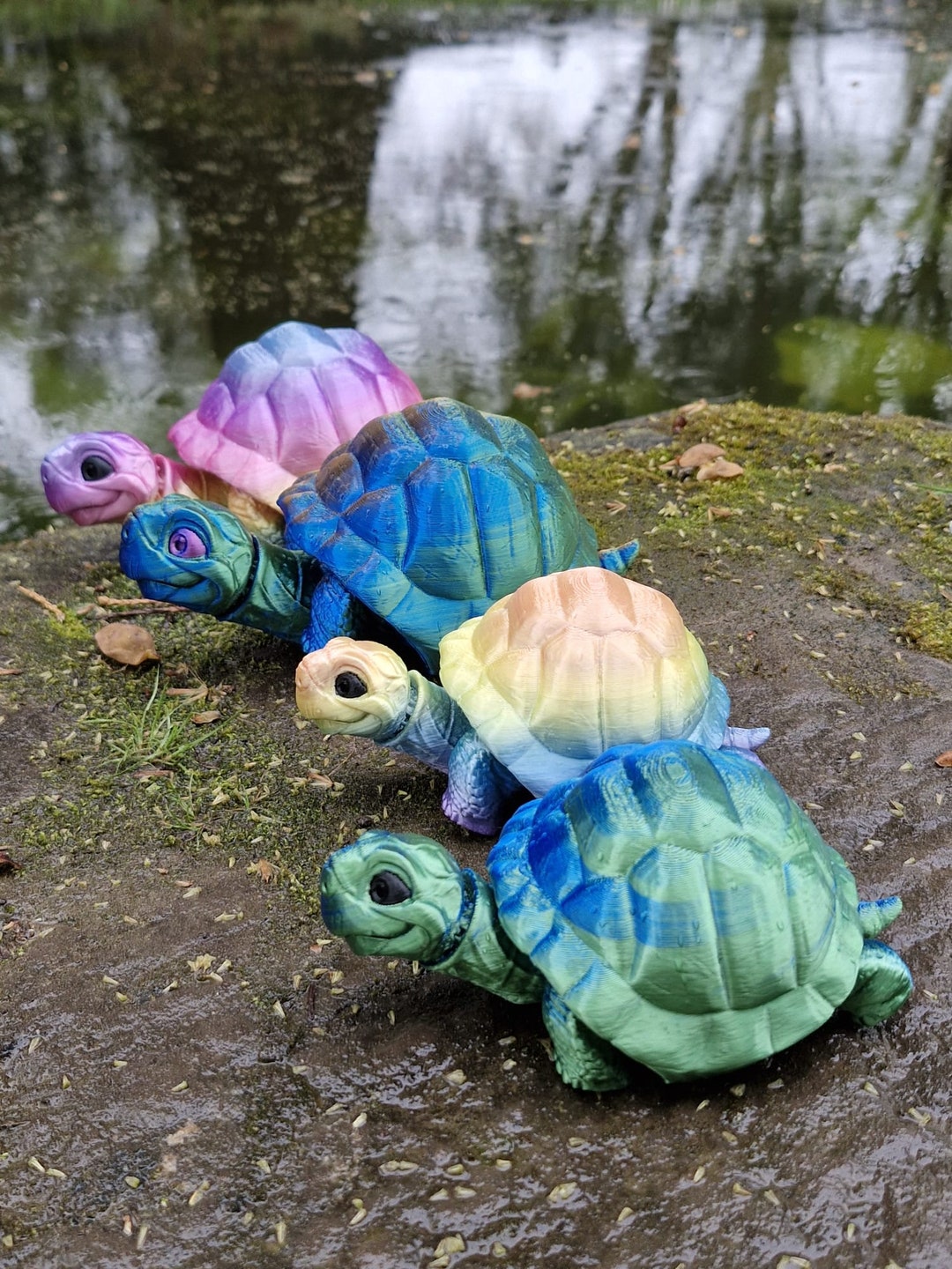 Foldable Turtle Figurine – Movable Desk Toy – Decorative, Compact ...