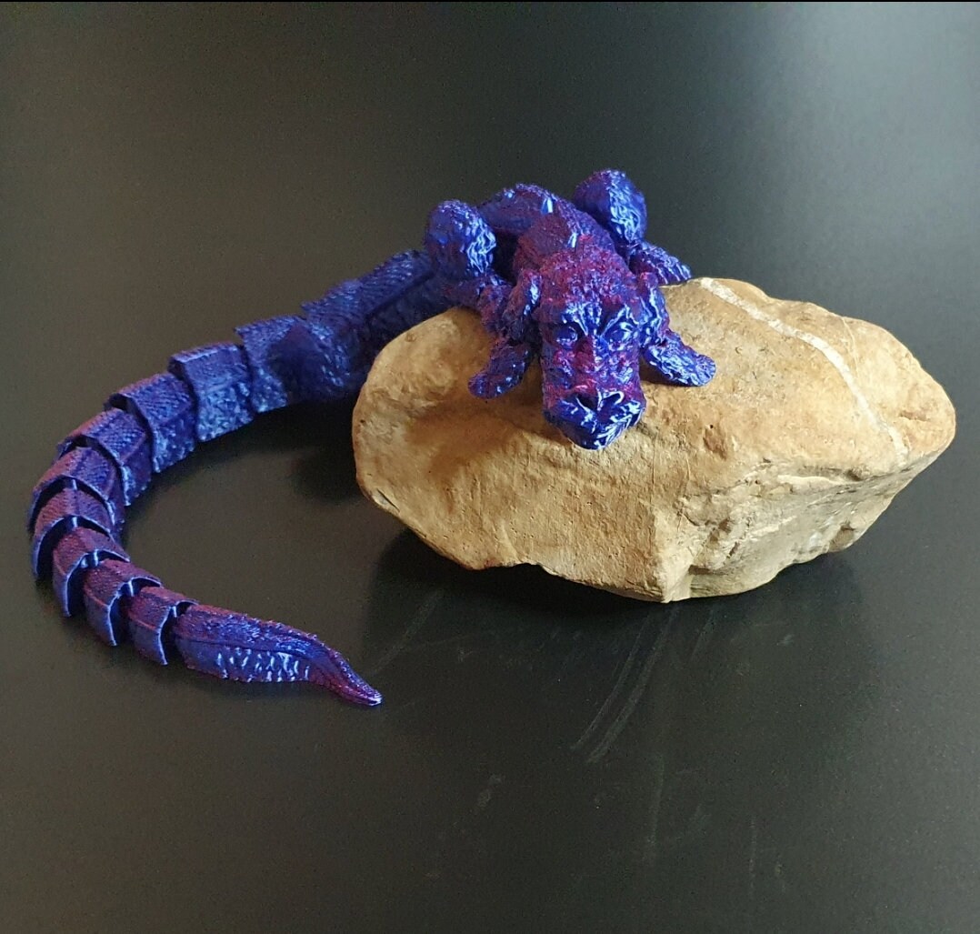 Magical Lucky Dragon With Shimmering Colors Fidget Movable - Etsy