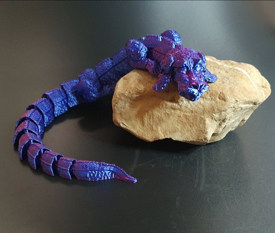 Magical Lucky Dragon With Shimmering Colors Fidget Movable - Etsy