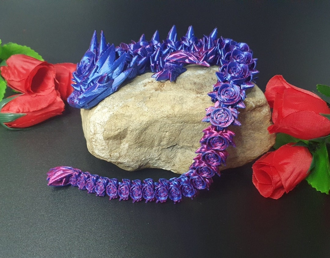 Magic Rose Dragon Articulated Rose Dragon Rose Fidget Flexible - Etsy