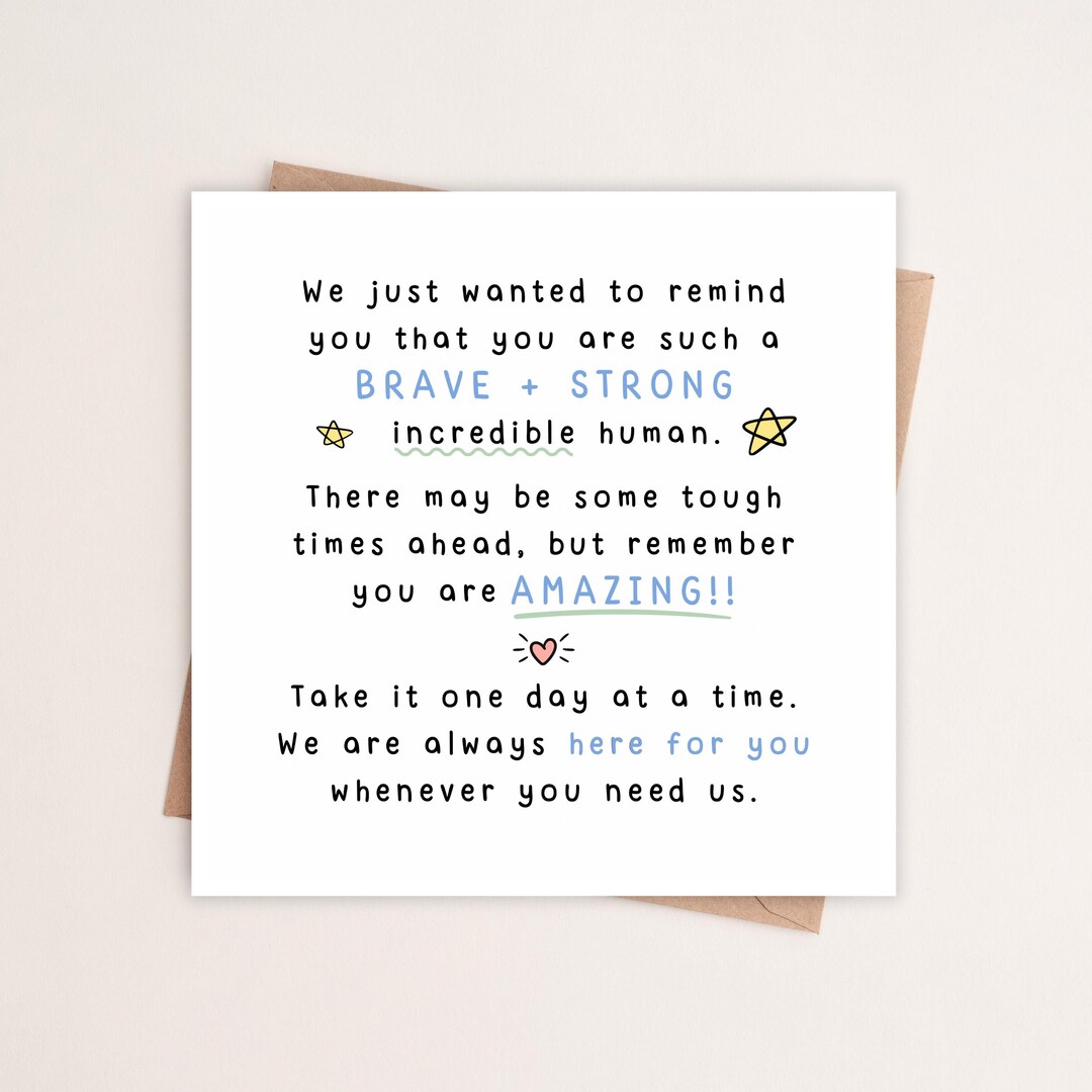 Encouraging Get Well Soon Card | From Friends, Family, Colleagues ...