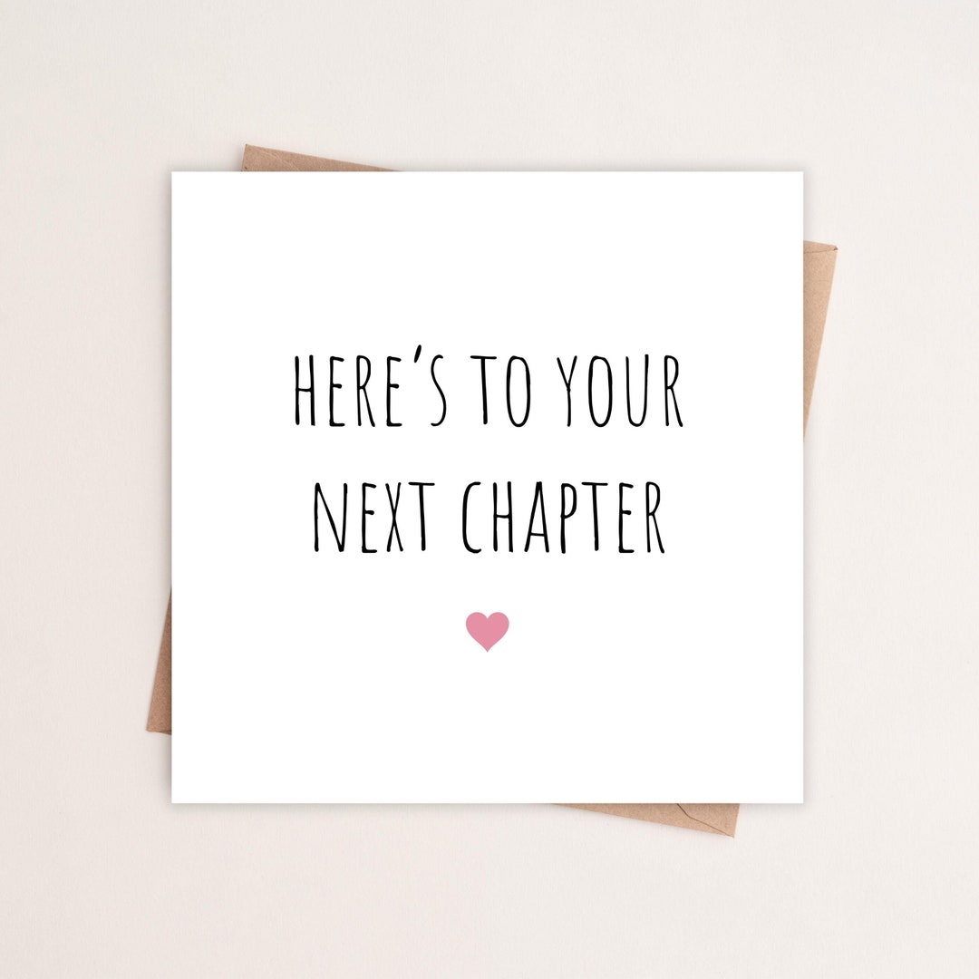 Heres to Your Next Chapter, Celebration Card Congratulations Wedding ...