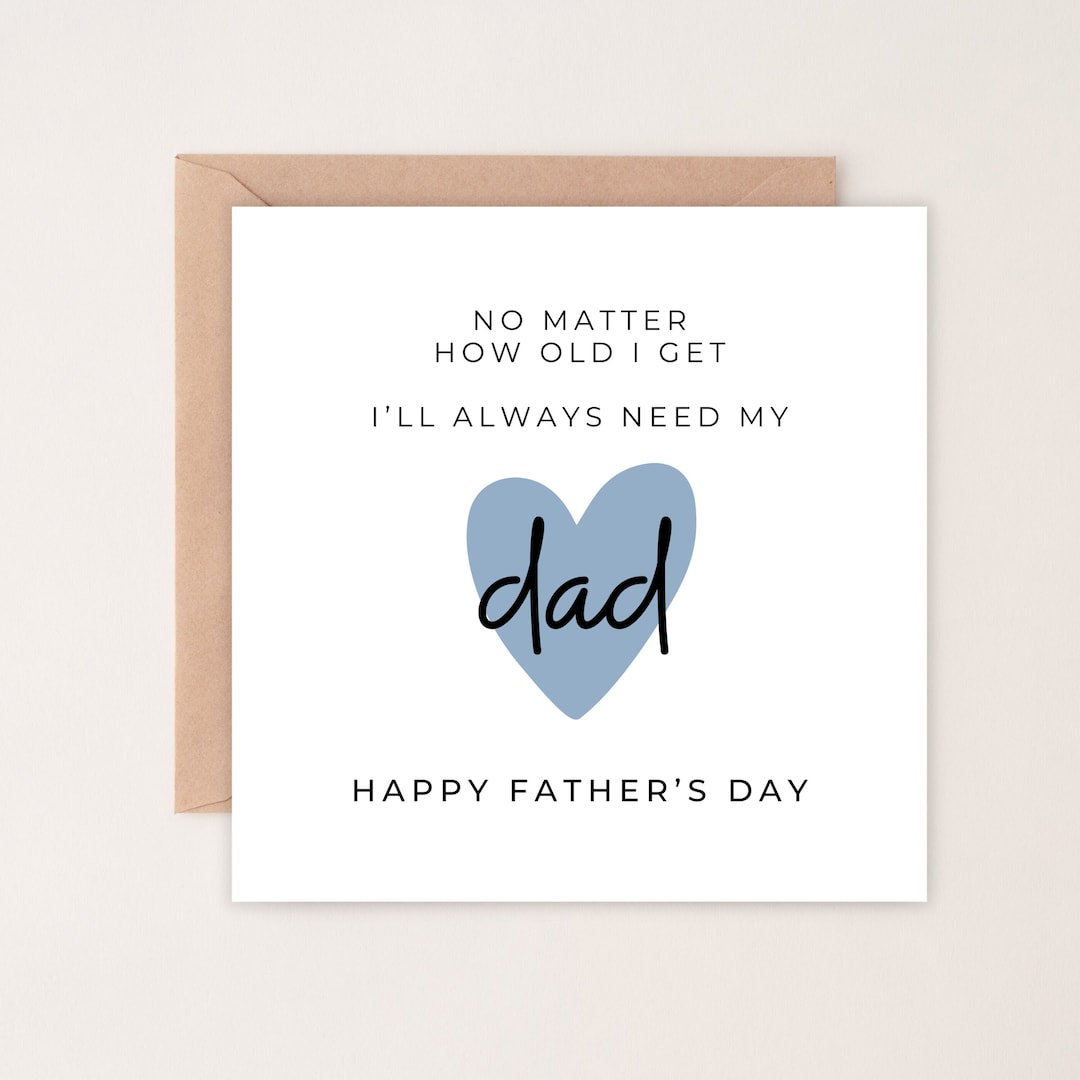 Cute Fathers Day Card for Dad, Fathers Day Gift, Daughters Fathers Day ...