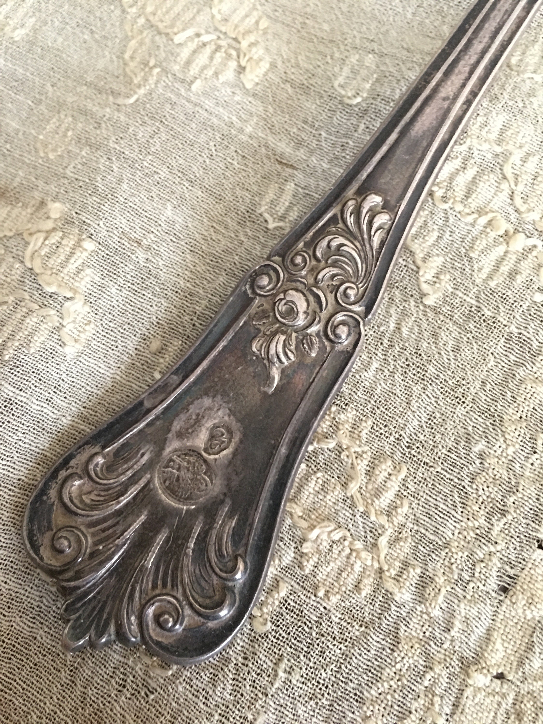 Rare Ottoman Period Turkish Silver Fork With Tughra Mark for Abdulhamid ...