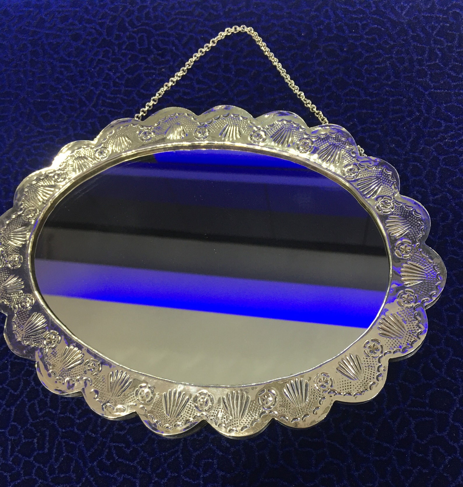 Turkish Silver Wall Mirror With Repousse Design 900 - Etsy