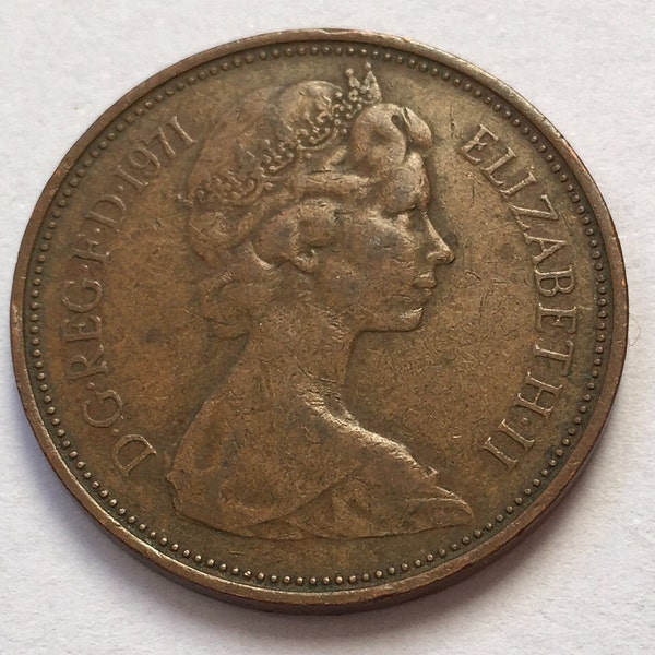 1971 New Pence 2p Coin - Etsy