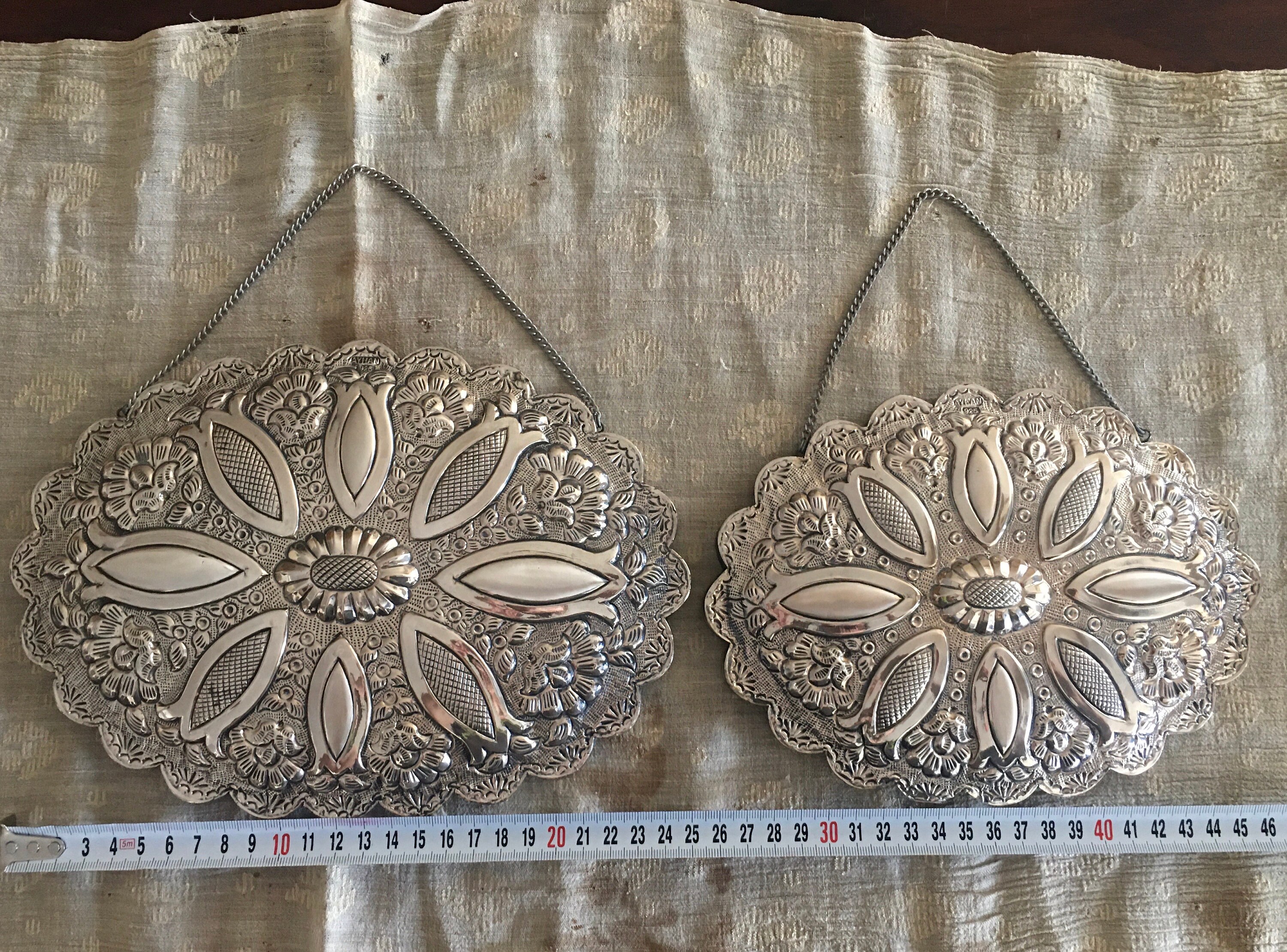 Turkish Silver Wall Mirror With Repousse Design 925 - Etsy