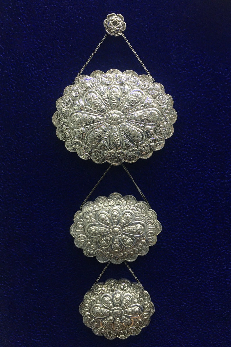 Turkish Silver Wall Mirror With Repousse Design 900 - Etsy