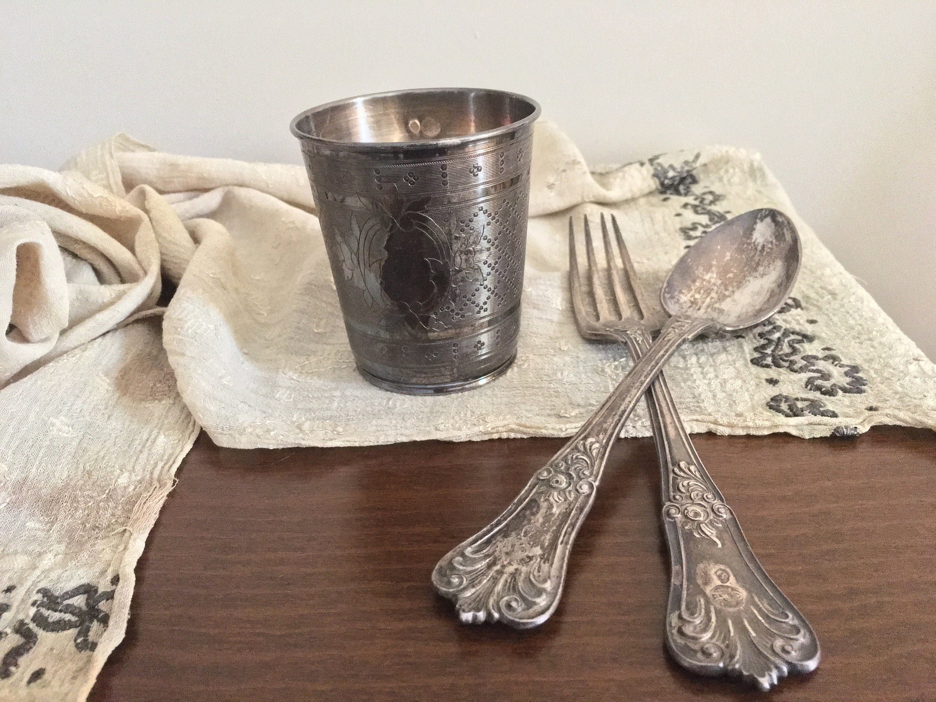 Rare Ottoman Period Turkish Silver Glass With Tughra Mark for ...