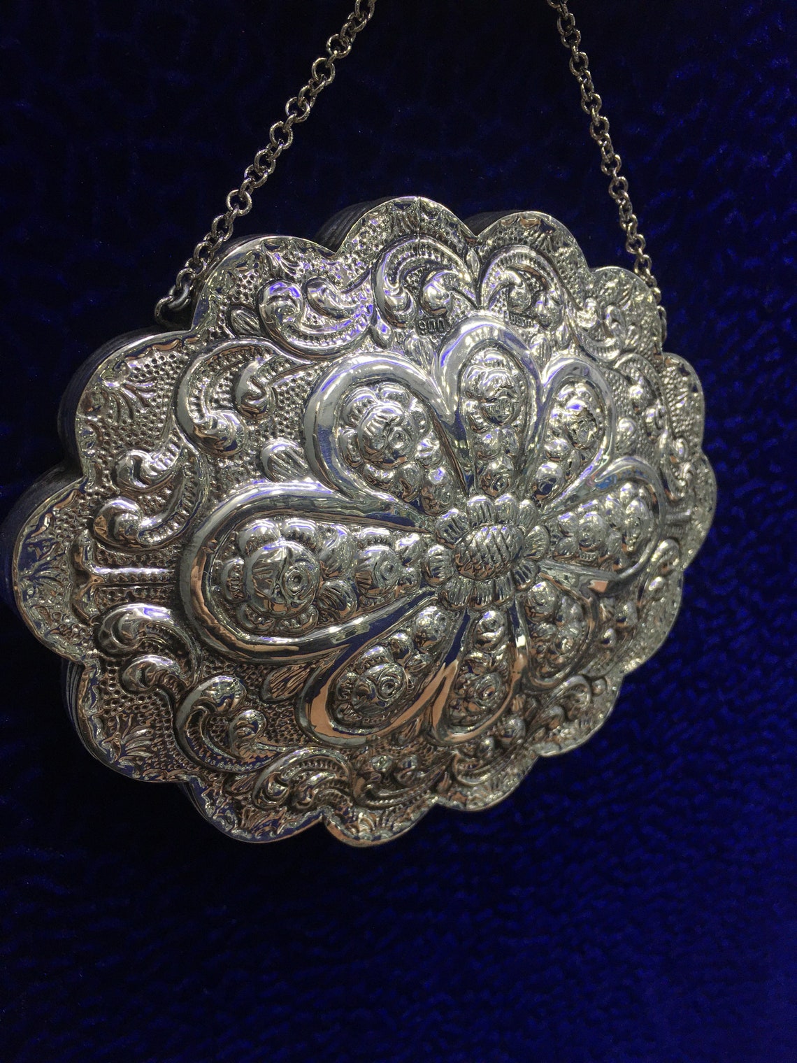 Turkish Silver Wall Mirror With Repousse Design 900 - Etsy