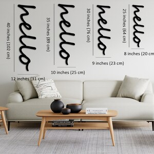 Metal Hello Sign Vertical Hello Modern Welcome Sign Metal | Etsy