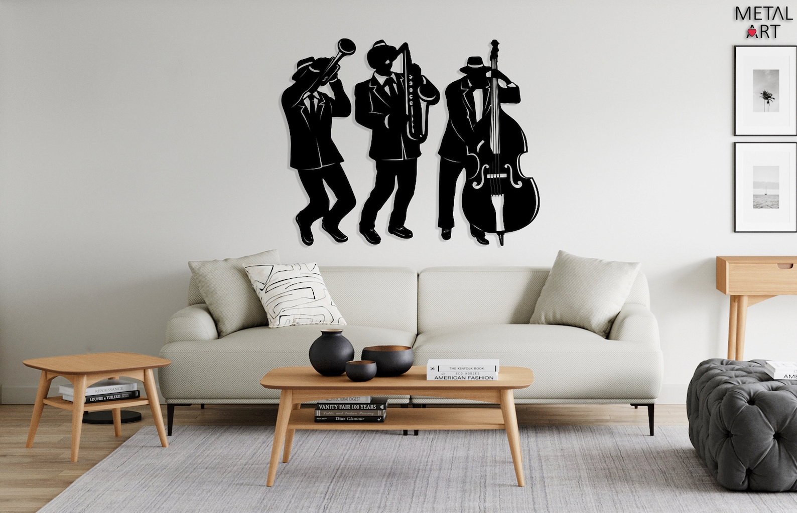 Jazz Metal Wall Art, Jazz Trio Wall Decor, Gift for Jazz Lovers, Jazz ...