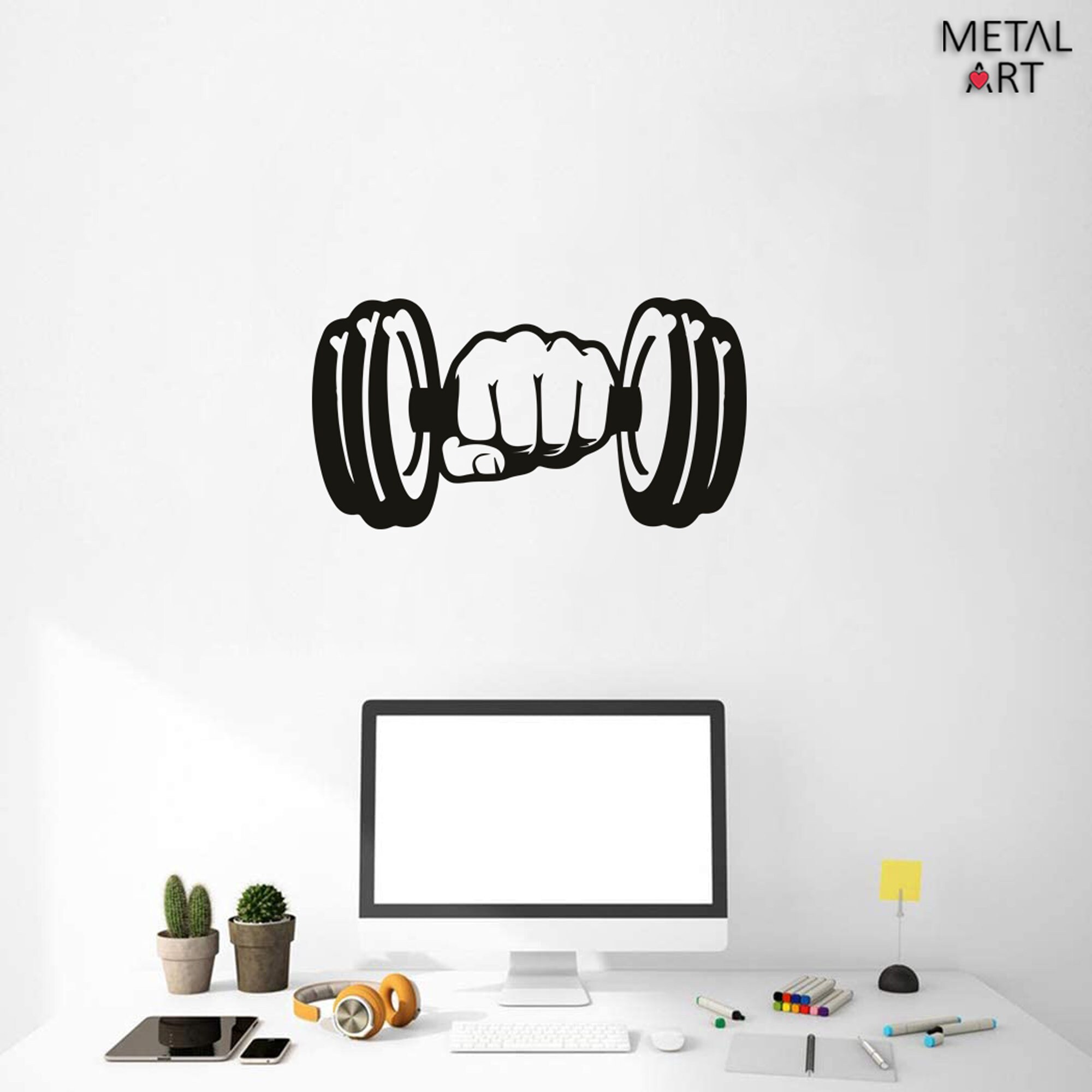 Dumbbell Metal Wall Decor Dumbbell Sign Dumbbell Metal - Etsy