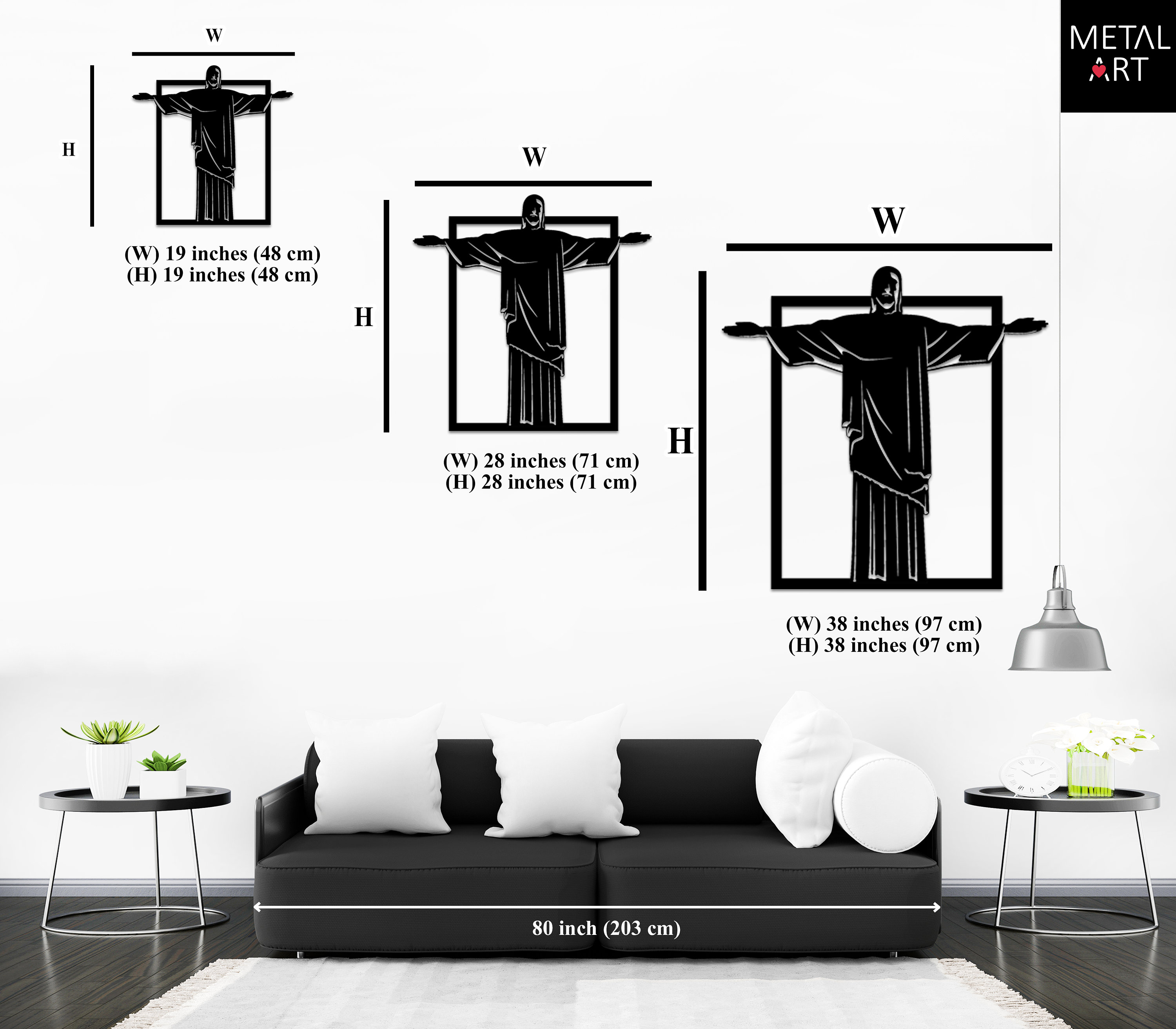 Christ the Redeemer Statues Metal Wall Art, Rio De Janeiro Jesus Christ ...