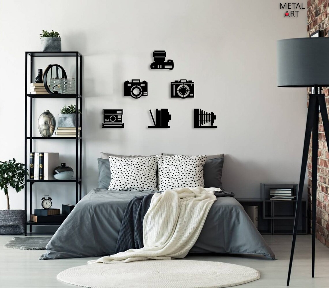 Camera Metal Wall Art Photograph Studio XL Decor Vintage - Etsy