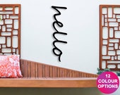 Metal Hello Sign Vertical Hello Modern Welcome Sign Metal - Etsy