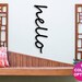 Metal Hello Sign Vertical Hello Modern Welcome Sign Metal - Etsy