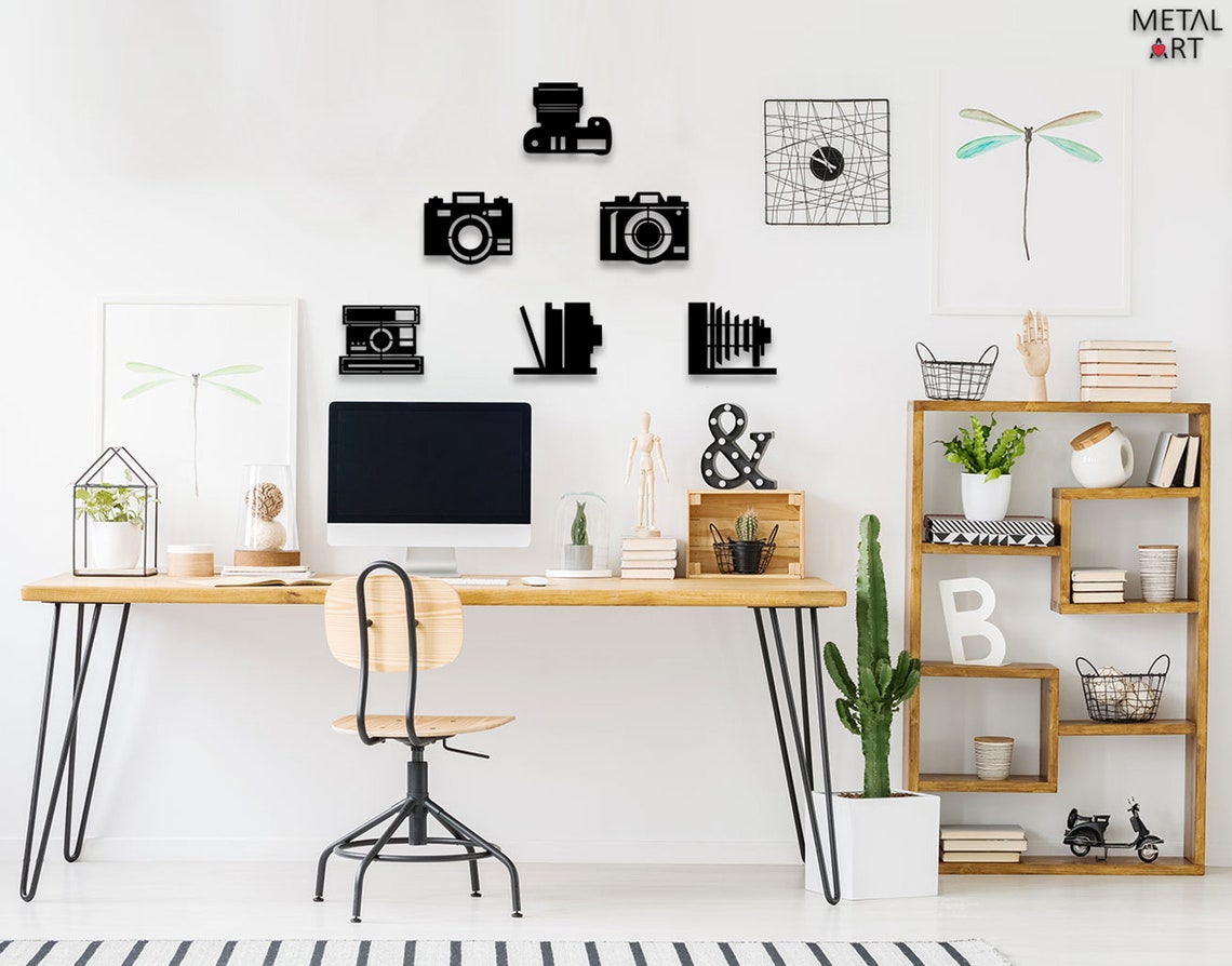 Camera Metal Wall Art Photograph Studio XL Decor Vintage - Etsy