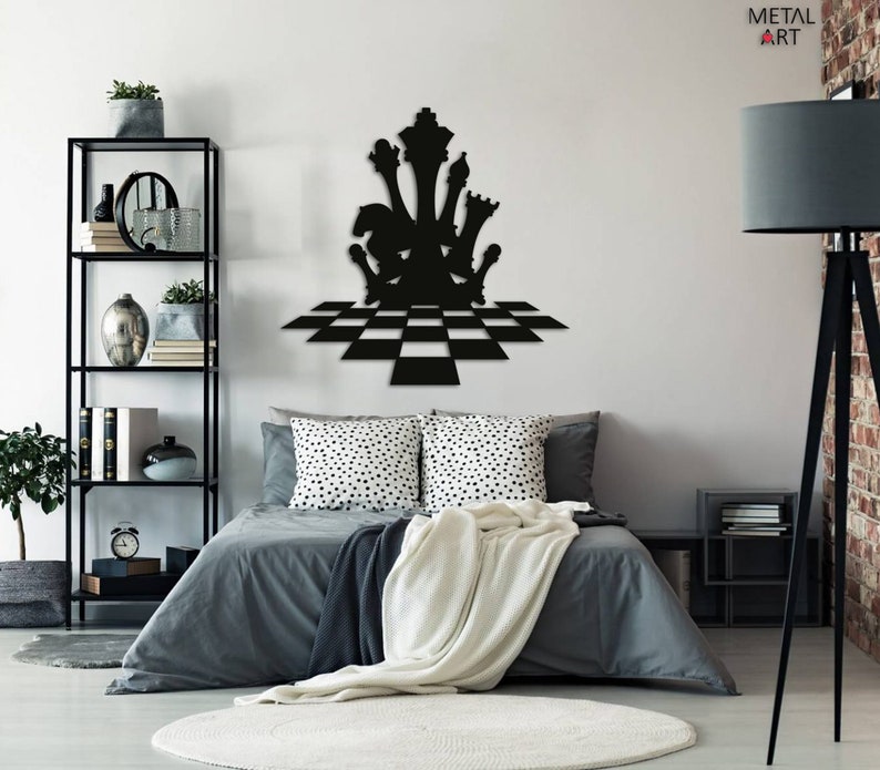 3D Chess Metal Wall Decor Chess Metal Wall Art Chess Pieces - Etsy