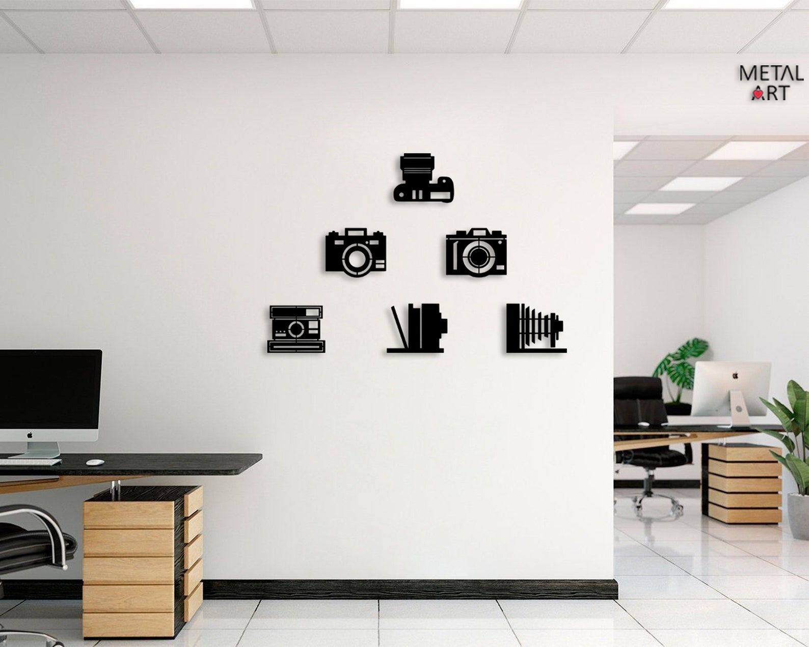 Camera Metal Wall Art Photograph Studio XL Decor Vintage - Etsy