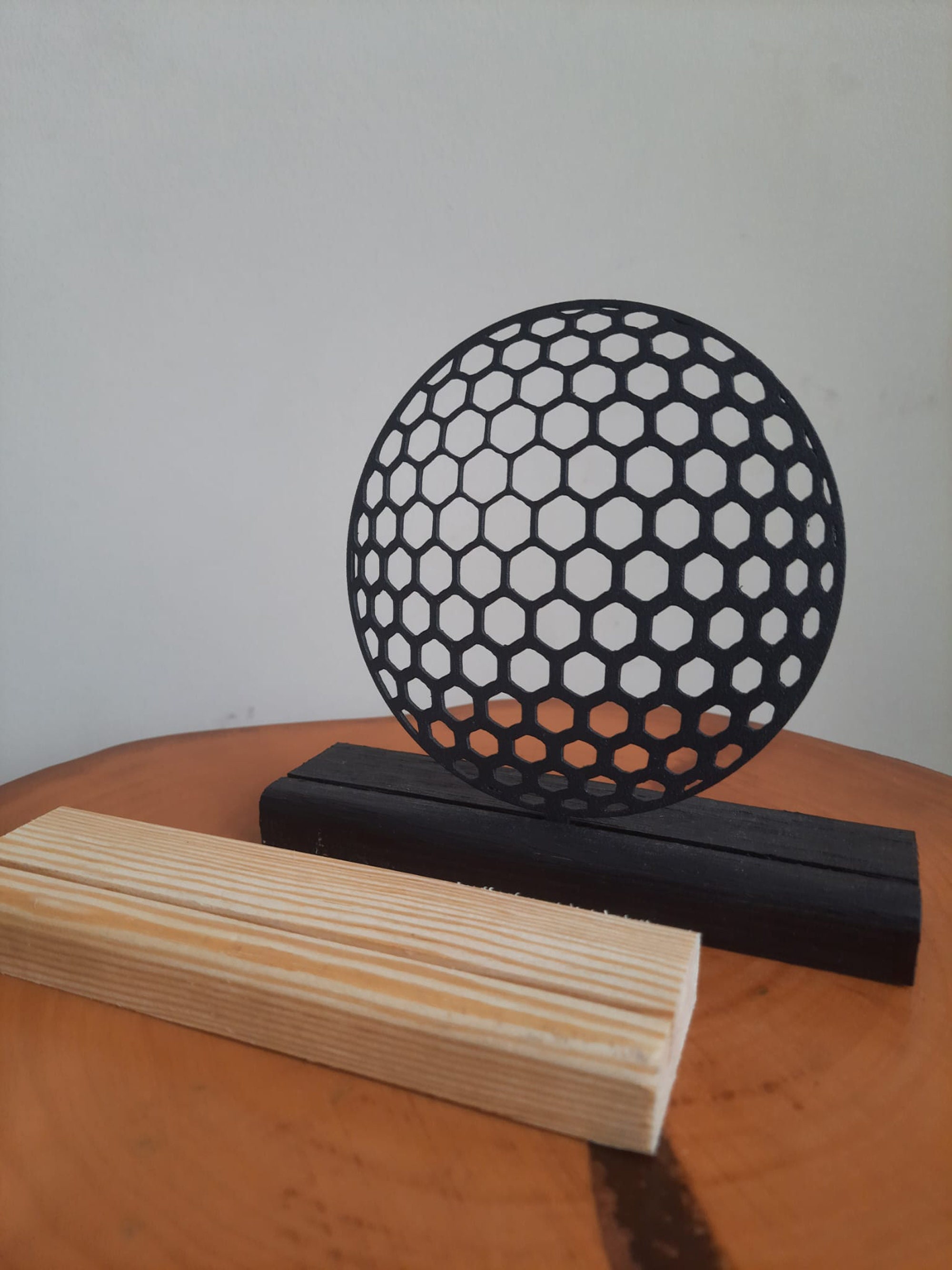 3D Golf Ball Metal Tabletop Art, 3D Art Decor, Sports Metal Decor, Golf ...