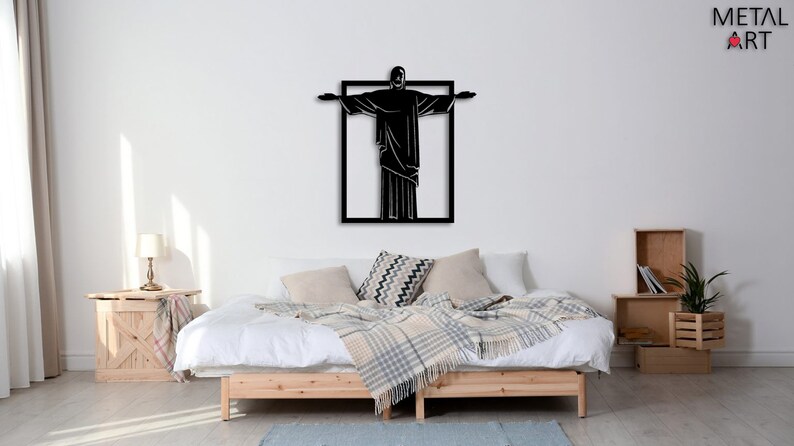 Christ the Redeemer Statues Metal Wall Art, Rio De Janeiro Jesus Christ ...