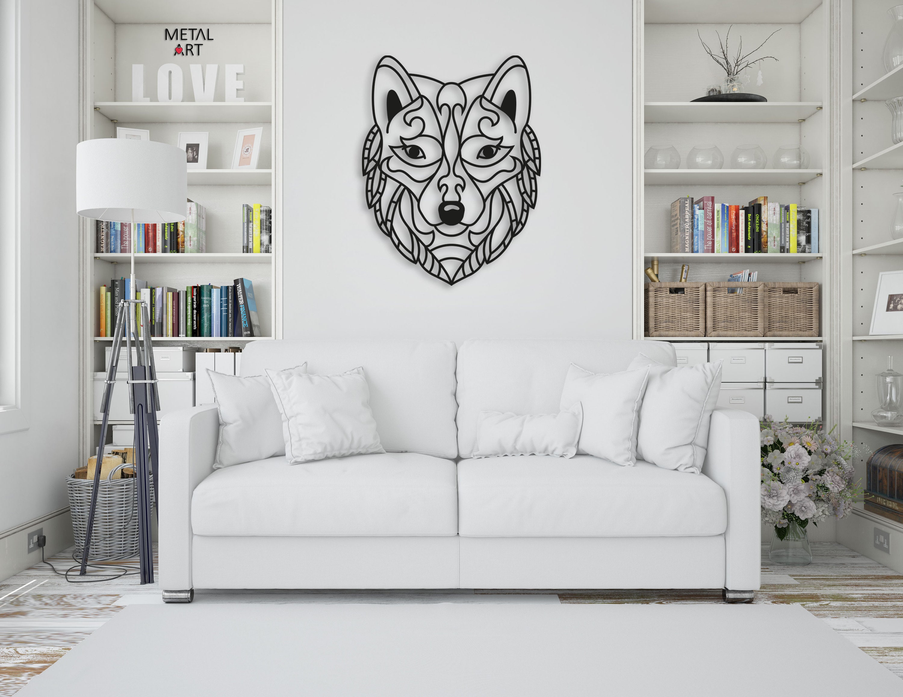 Wolf Metal Wall Art Wolf Head Metal Wall Art Metal Wall Art - Etsy