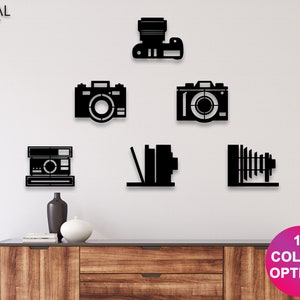 Camera Metal Wall Art, Photograph Studio XL Decor, Vintage Cameras ...