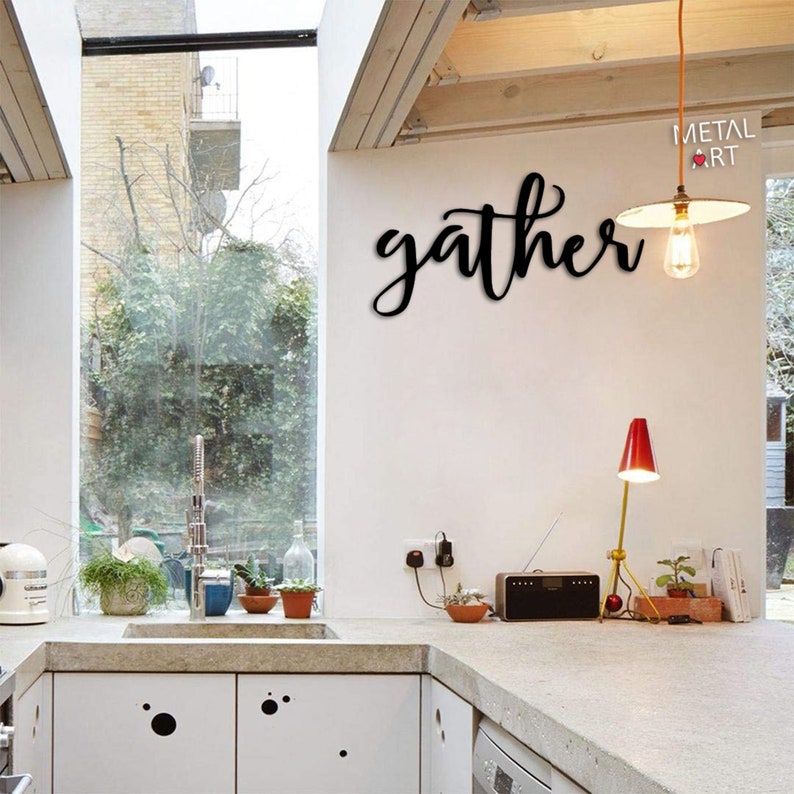 Gather Metal Sign Gather Word Cut Out Gather Metal Art - Etsy