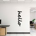 Metal Hello Sign Vertical Hello Modern Welcome Sign Metal - Etsy