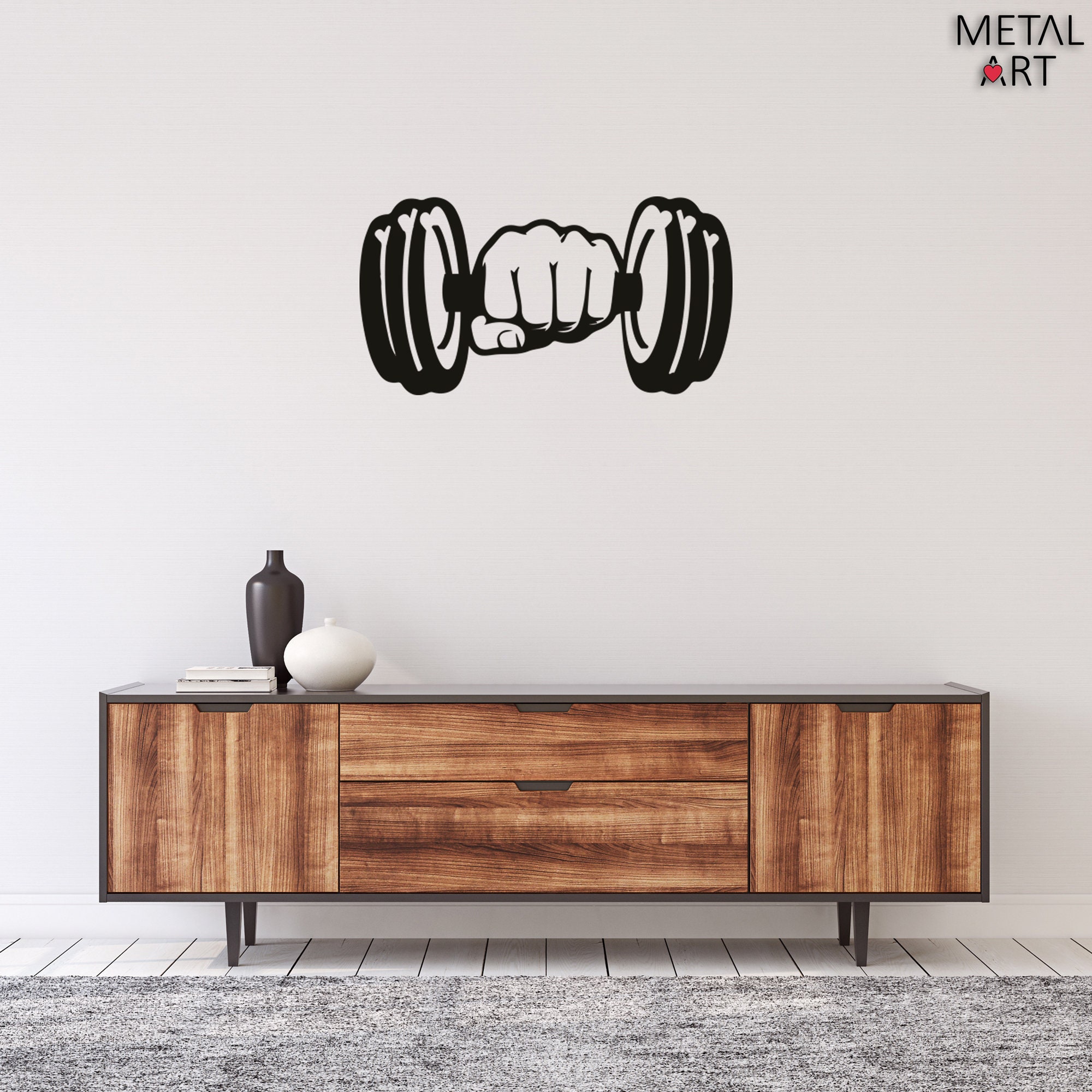 Dumbbell Metal Wall Decor Dumbbell Sign Dumbbell Metal - Etsy