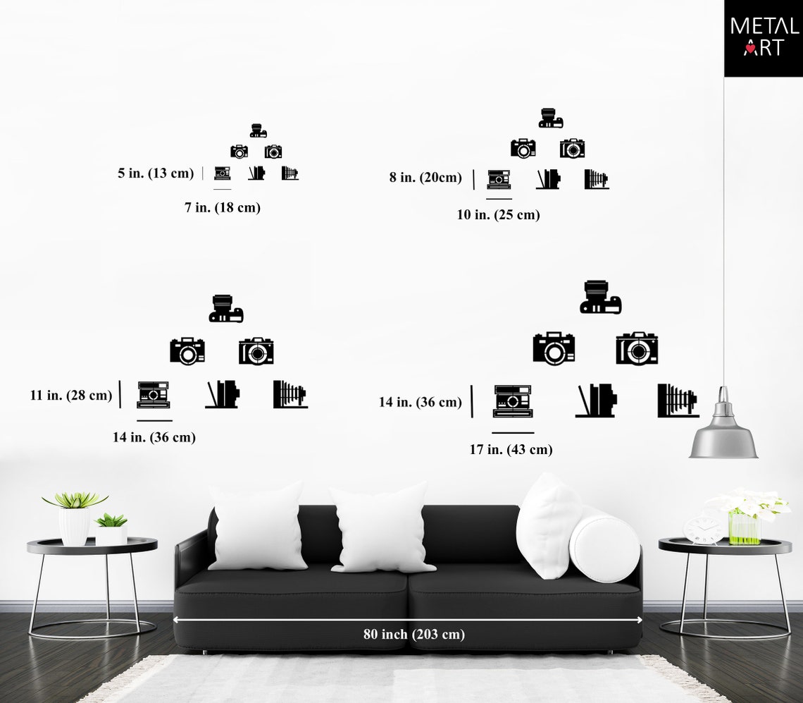 Camera Metal Wall Art Photograph Studio XL Decor Vintage - Etsy