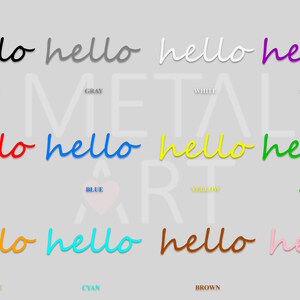 Metal Hello Sign, Vertical Hello, Modern Welcome Sign, Metal Wall Decor ...