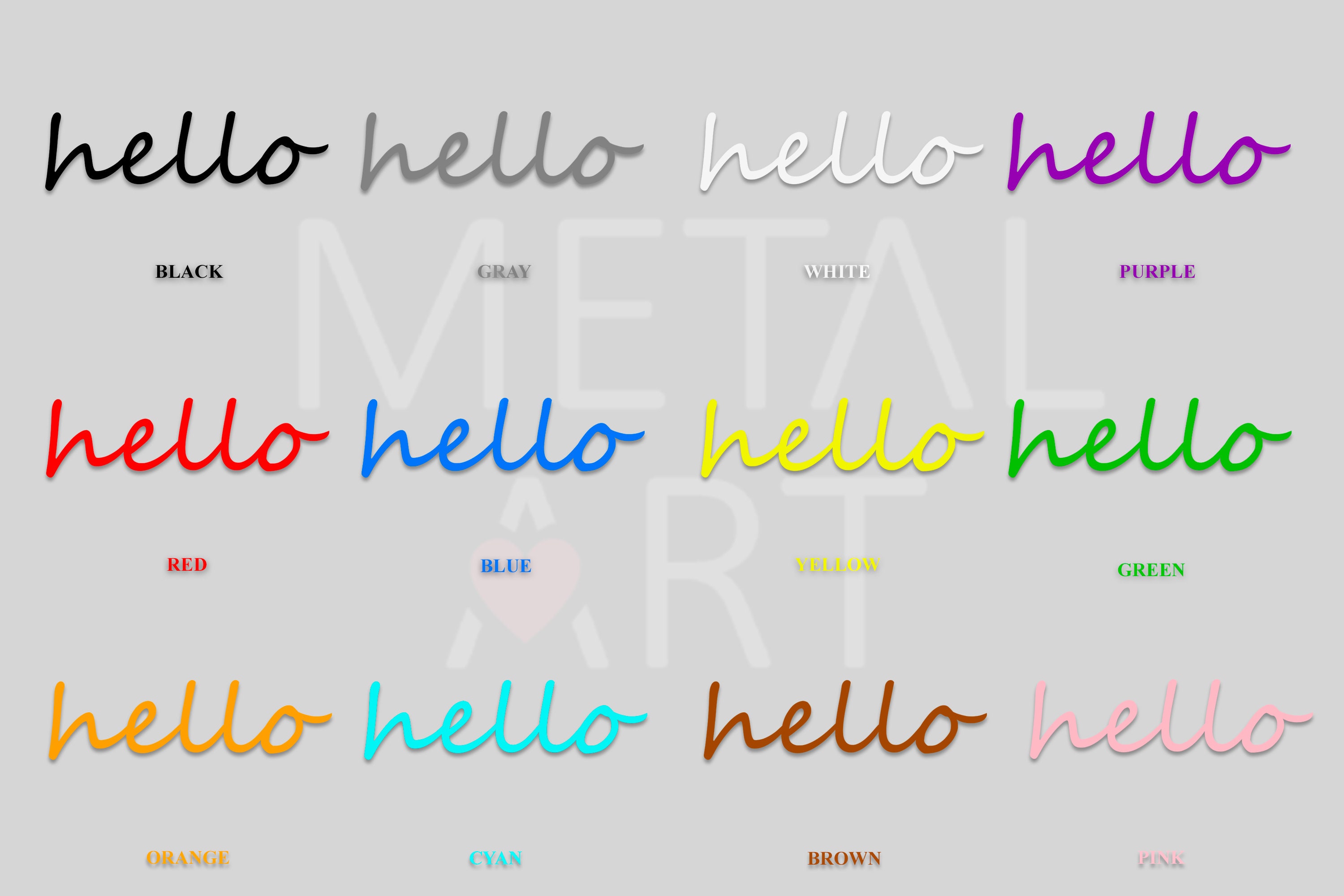Metal Hello Sign Vertical Hello Modern Welcome Sign Metal - Etsy