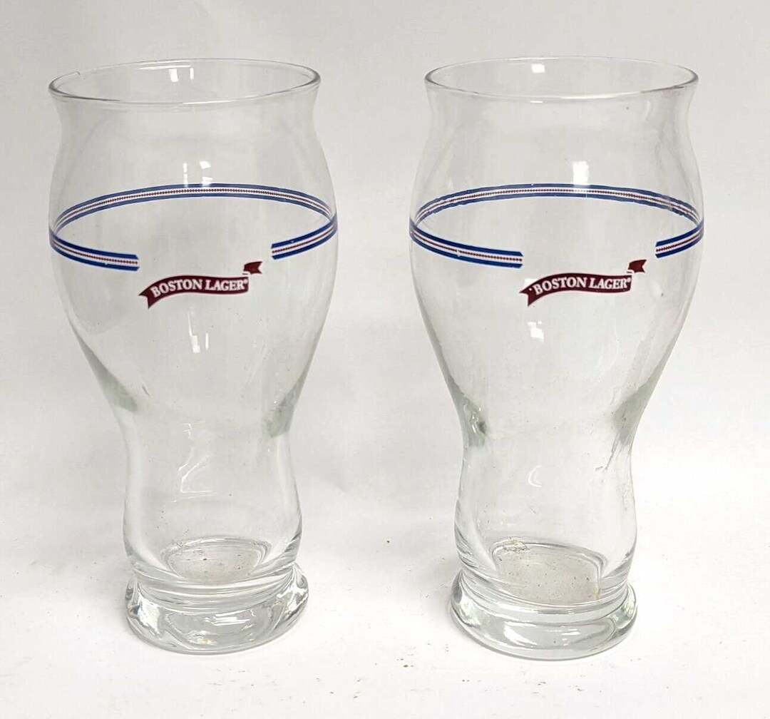 Sam Adams Boston Lager Pint Beer Glass RARE No Logo Set of 2 - Etsy