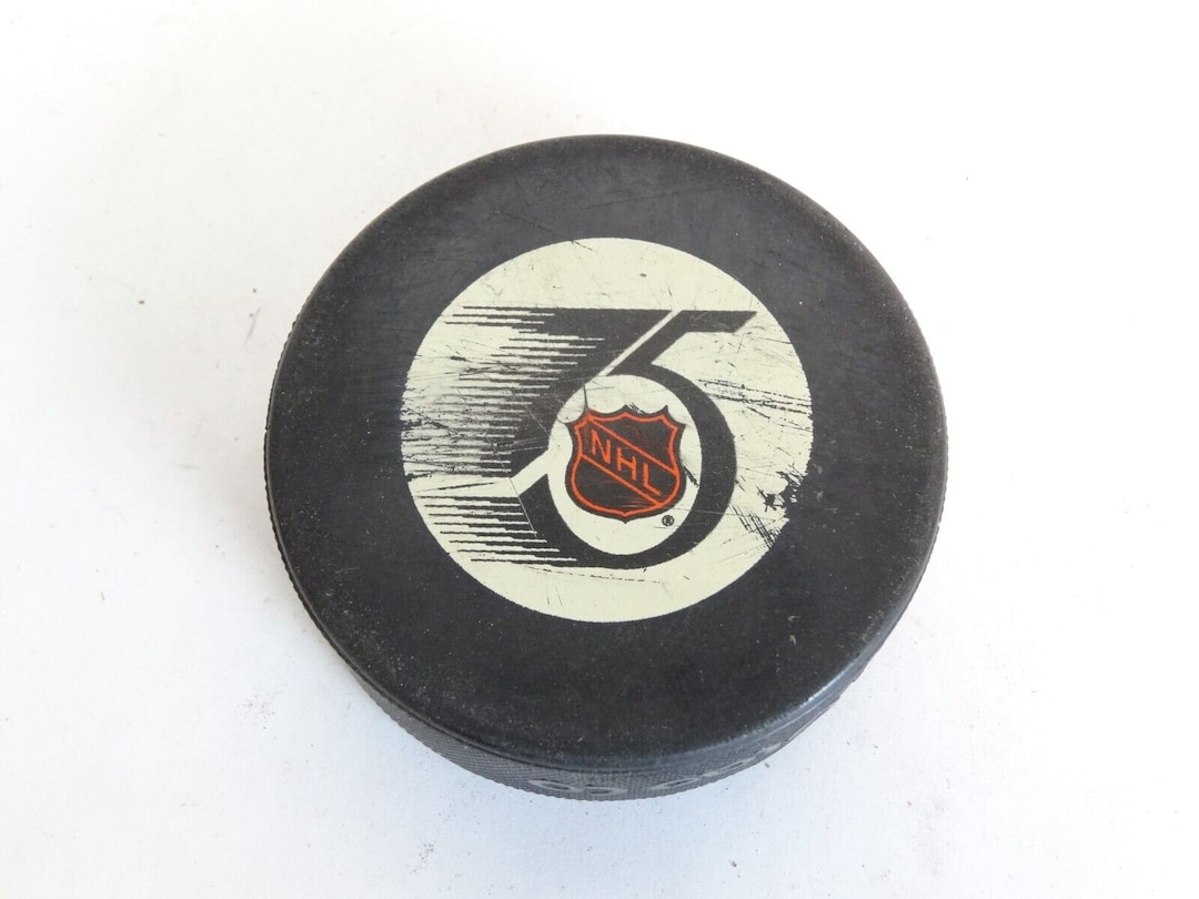 Vintage NHL 75th Anniversary Hockey Puck Official Game Puck Inglasco ...