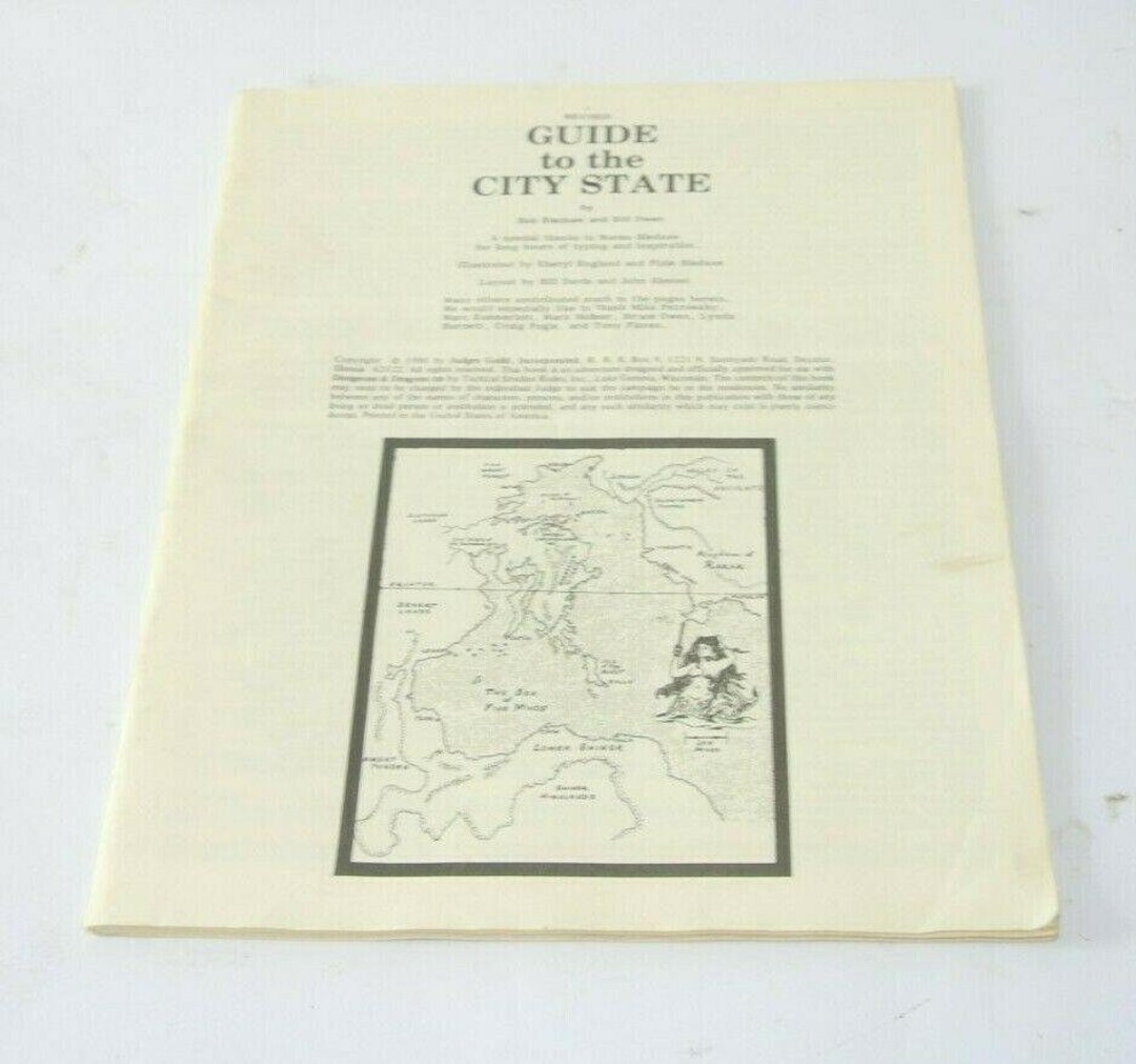 VINTAGE TSR Dungeons & Dragons Module Revised Guide to the City State ...