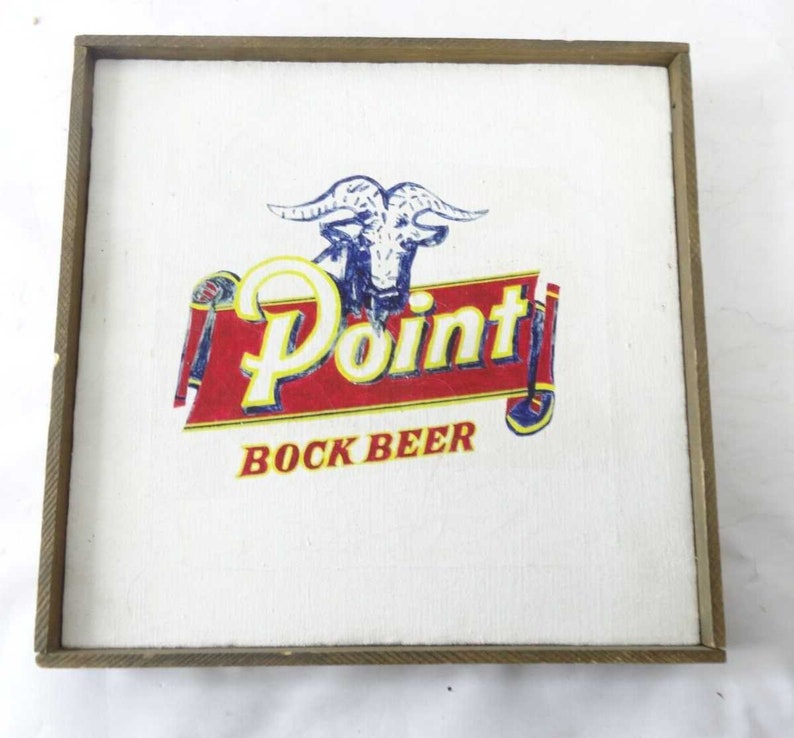 Vintage Painted Point Bock Beer Sign Bar Decor Stevens Point - Etsy