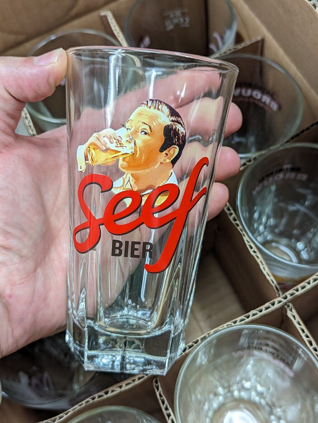 Seef Bier Beer Glass, 25 Cl Pint Glass, Belgian Antwerpse Compagnie ...