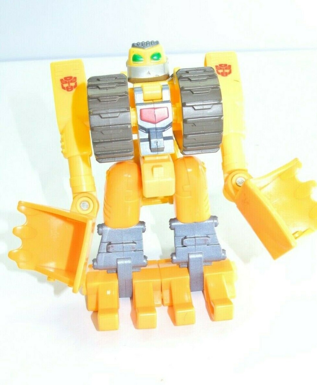 2002 Transformers Playskool Go-bot Strongbot Yellow Bulldozer Action ...