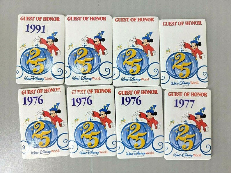 Walt Disney World Guest of Honor Badges 25th Anniversary - Etsy