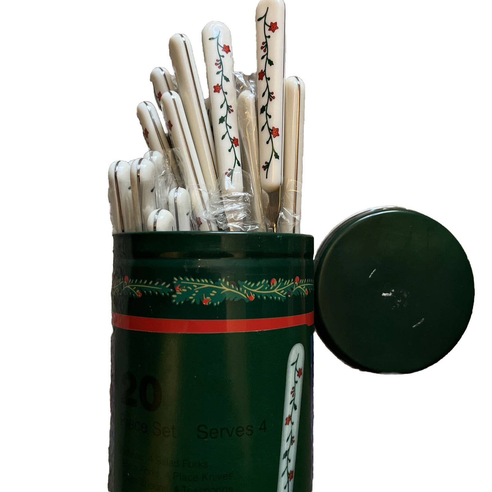 20 Piece Complete Set Flower Holly Christmas Handles Stanley Roberts ...