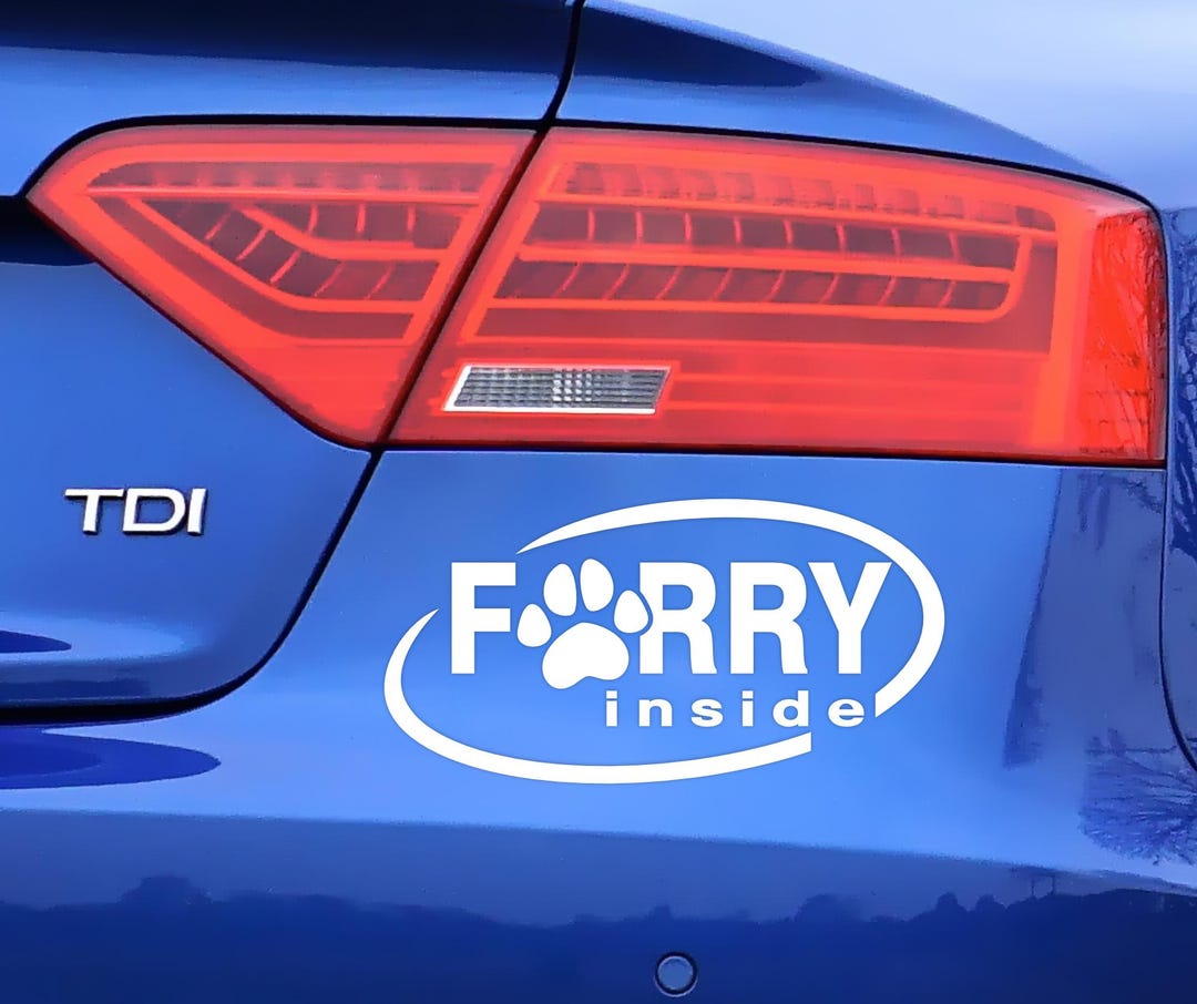 Car Sticker, Vinyl Sticker, Furry Inside, Furry Sticker - Etsy