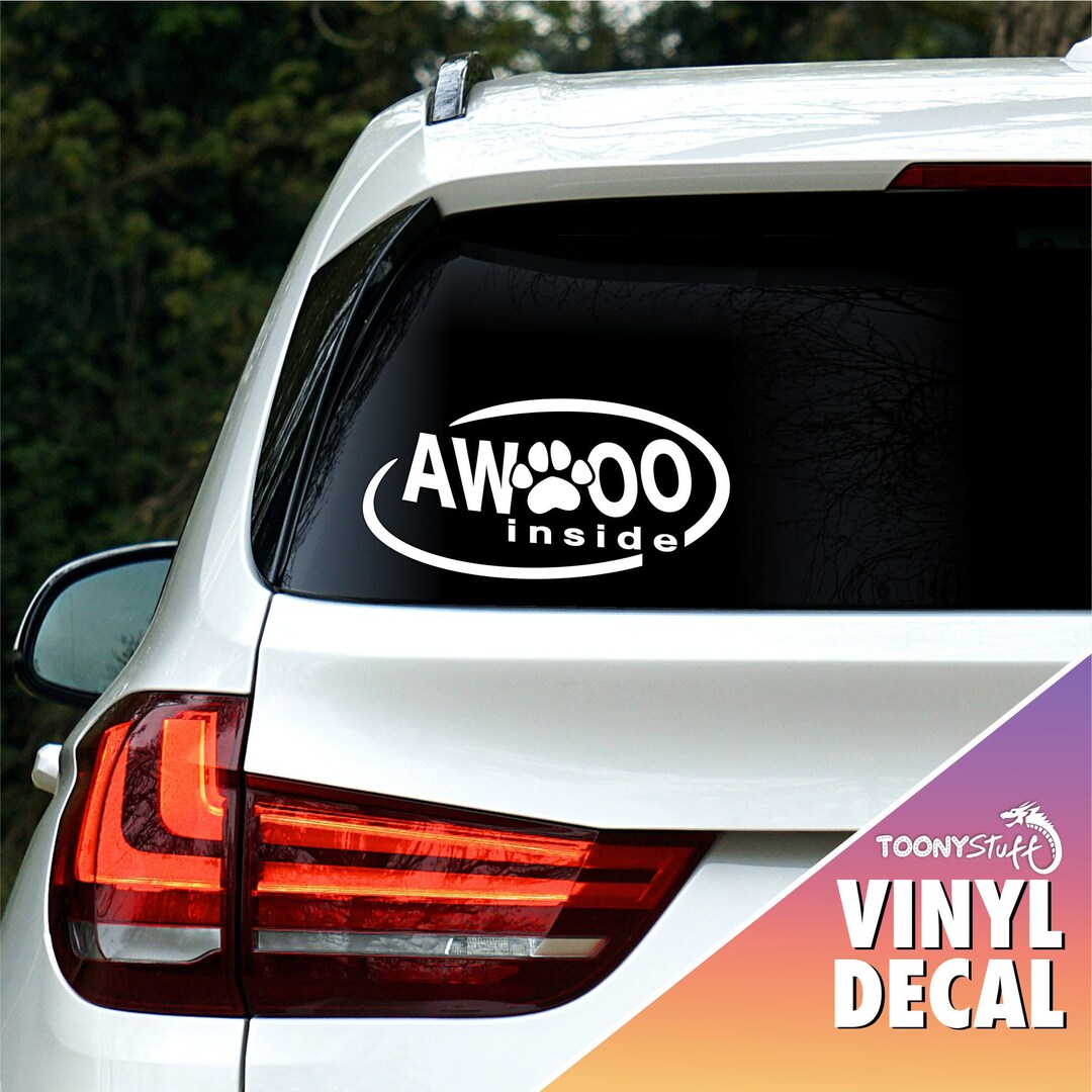 Car Sticker, Furry, Awoo, Vinyl, Decorative Sticker - Etsy
