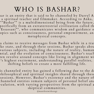 Bashar Channeling / 1 Page Cheat Sheet / A4 & US LETTER - Etsy