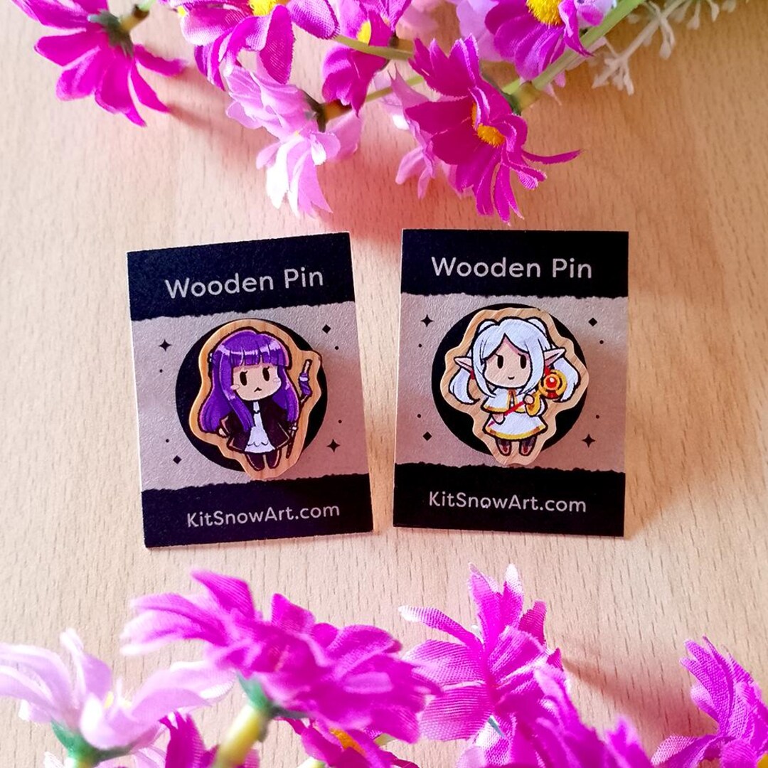 Frieren Wooden Pins, Chibi Frieren & Fern - Etsy