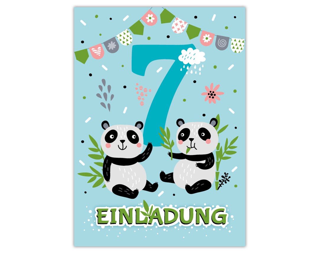 Einladungskarten Zum 7 Geburtstag