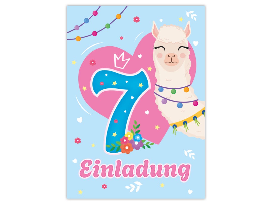 Einladungskarten Zum 7 Geburtstag