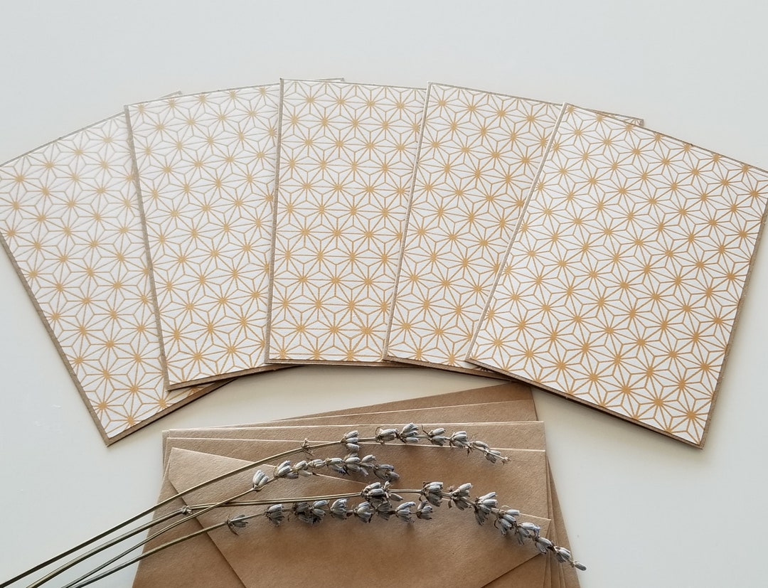 Handmade Elegant White & Gold Greeting Cards Set With - Etsy